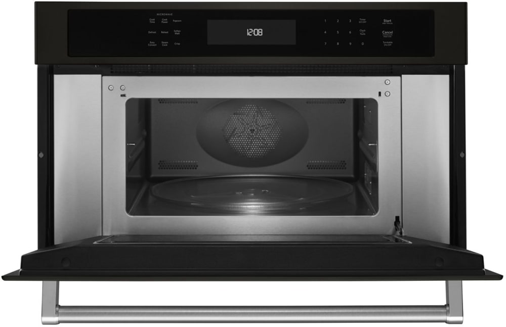 KitchenAid 30 Built in Microwave Oven with Convection Cooking Black Stainless KMBP100EBS
