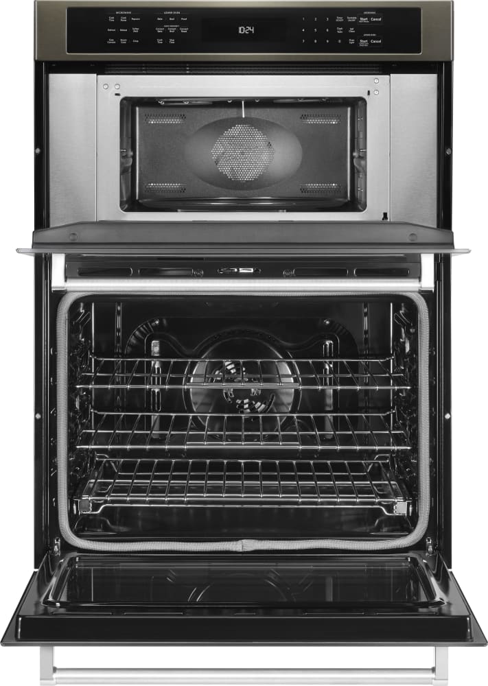 KitchenAid KOCE500EBS 30 Inch Double Combination Electric Wall Oven ...