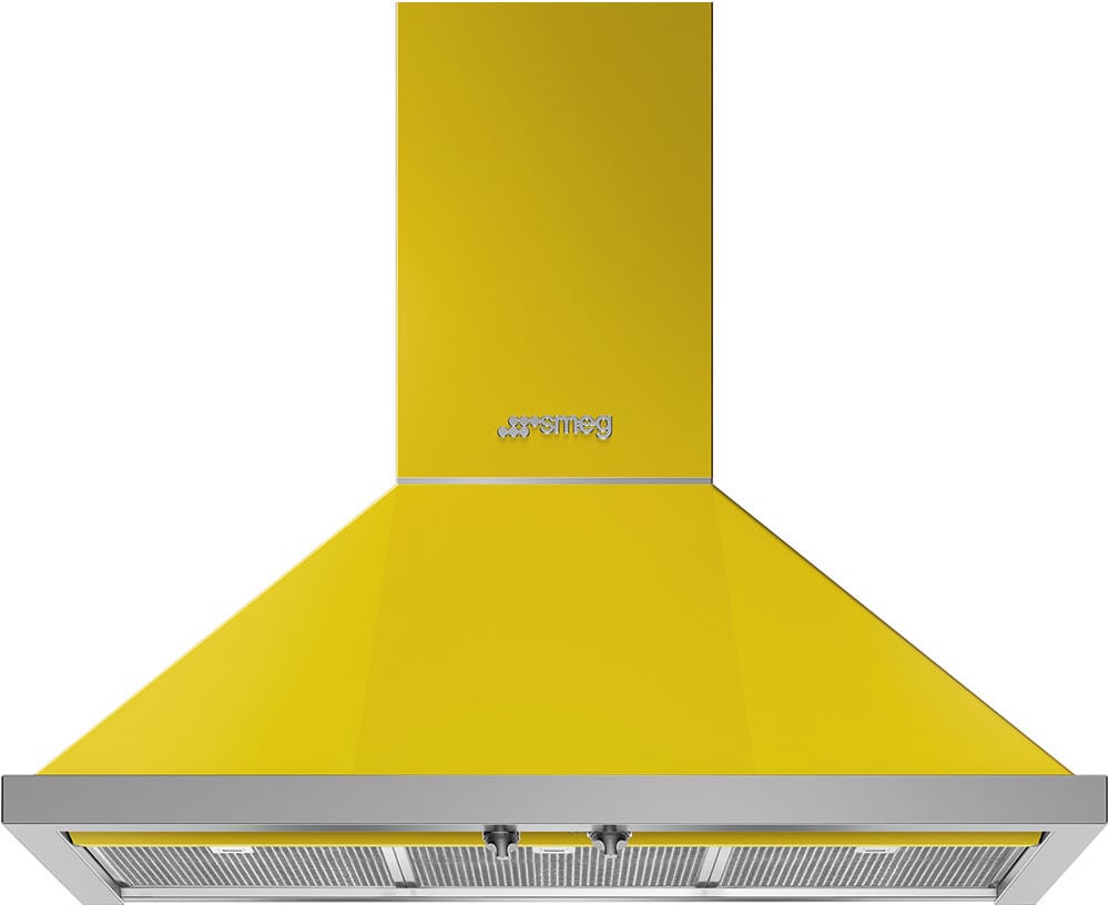 Smeg KPF36UYW 36 Inch Wall Mount Chimney Hood with Recirculating Option ...