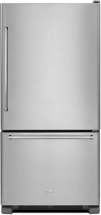 KitchenAid KRBR102ESS 33 Inch Bottom Mount Refrigerator with 22 cu. ft ...