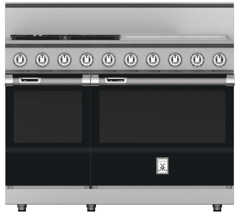 Hestan KRD484GDNGBK 48 Inch Freestanding Dual Fuel Range with 4 Sealed ...