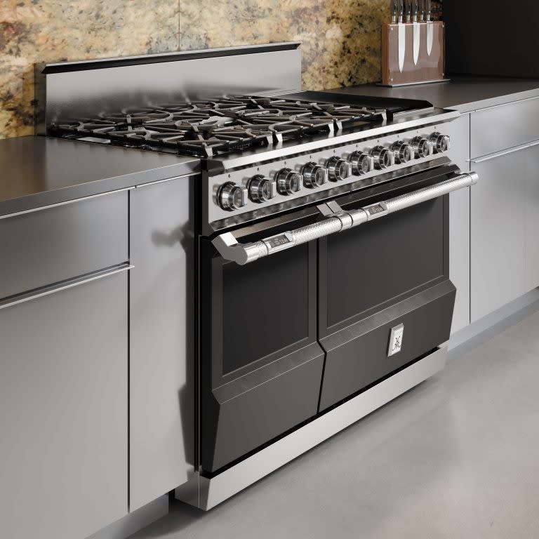 Hestan KRD485GDNGBK 48 Inch Freestanding Dual Fuel Range with 5 Burners ...