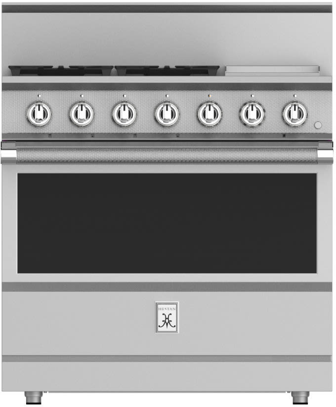Hestan KRG364GDLP 36 Inch Freestanding Professional Gas Range with 4 ...