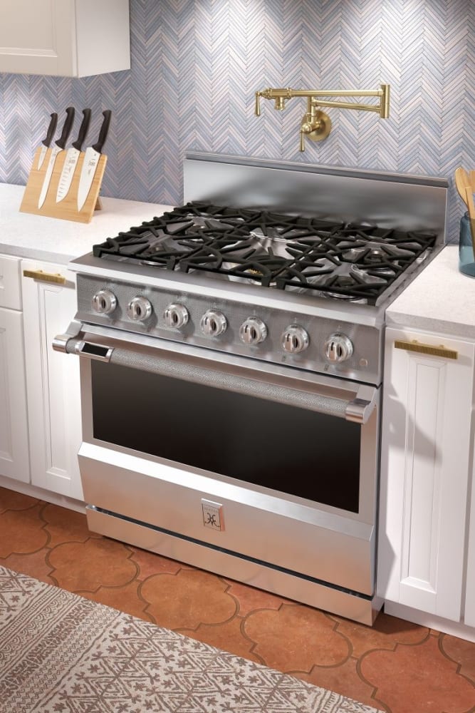 Hestan KRG365LPYW 36 Inch Freestanding Professional Gas Range with Dual ...