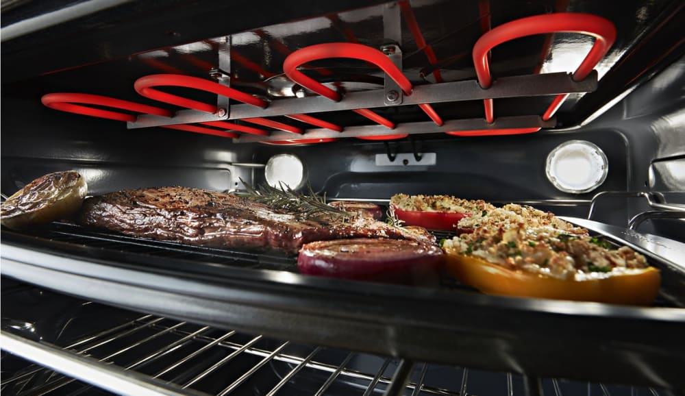 KitchenAid KSEG700ESS 30 Inch Slide-In Electric Range with 5 Elements ...