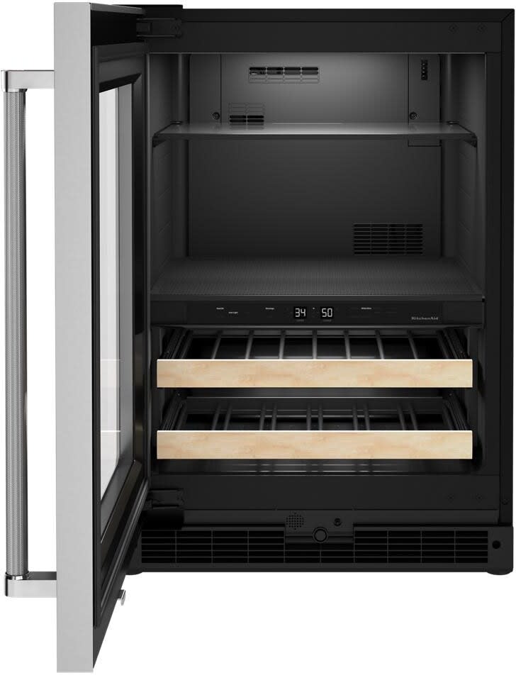 KitchenAid KUBL214KSB 24 Inch Freestanding/Built-In Undercounter Dual ...