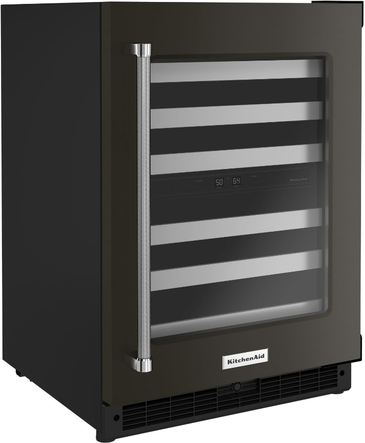 KitchenAid KUWR314KBS 24 Inch Under Counter Dual Zone Wine Cellar with ...