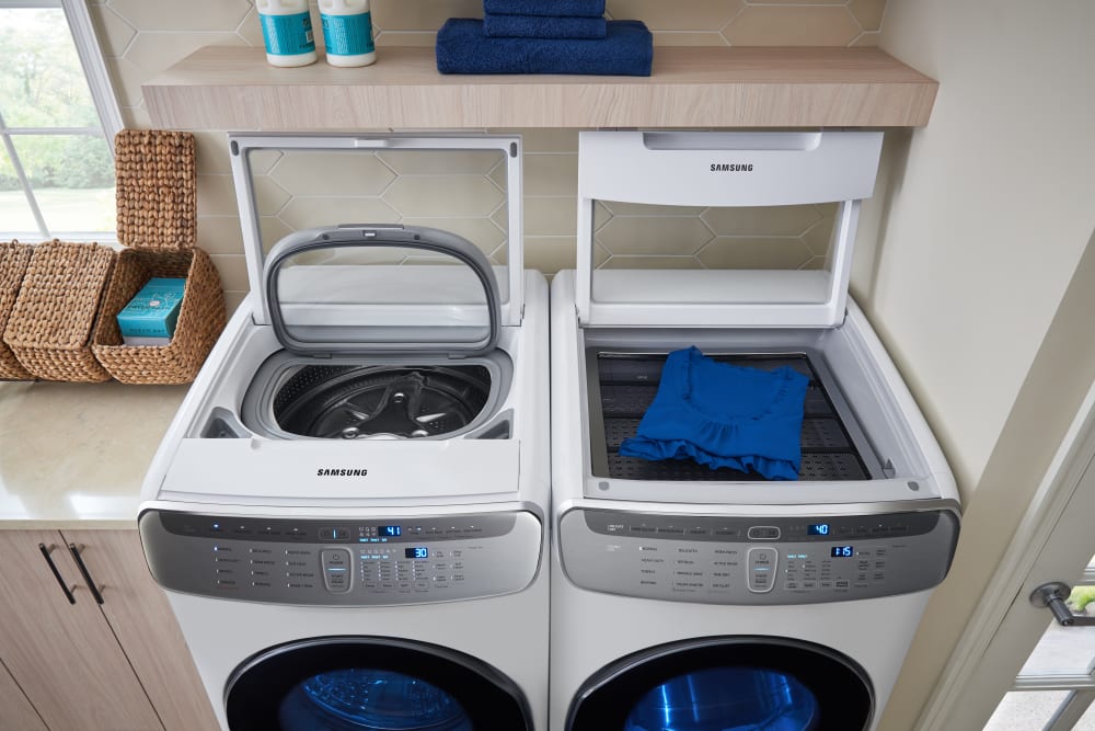 Samsung SAWADRGW361 Side-by-Side Washer & Dryer Set with Front Load ...