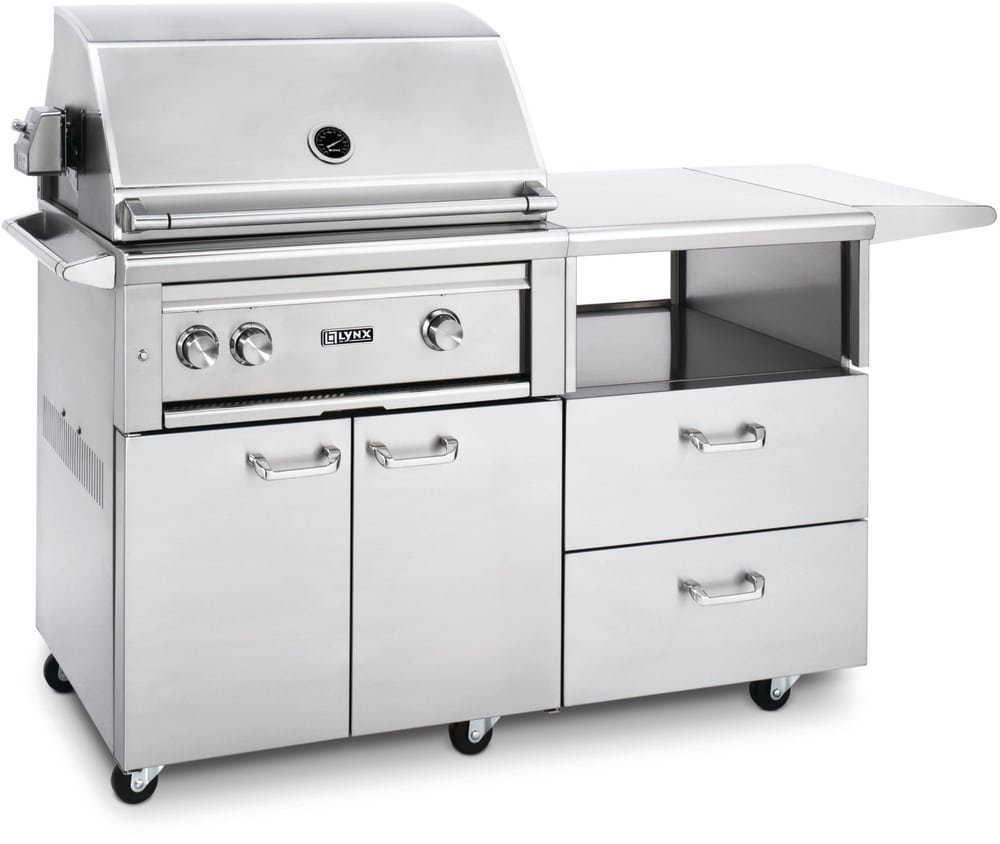 Lynx L30TRMNG 30 Inch Grill with Mobile Cart, 840 sq. in. Cooking ...