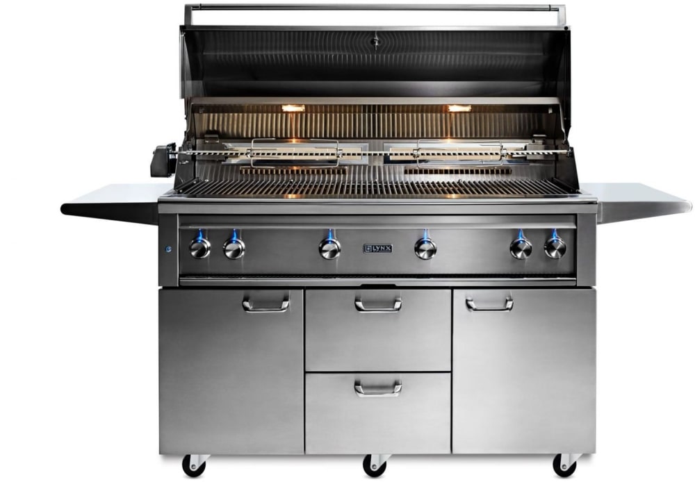 Lynx L54TRFNG 54 Inch Freestanding Grill with 1555 sq. in. Cooking ...