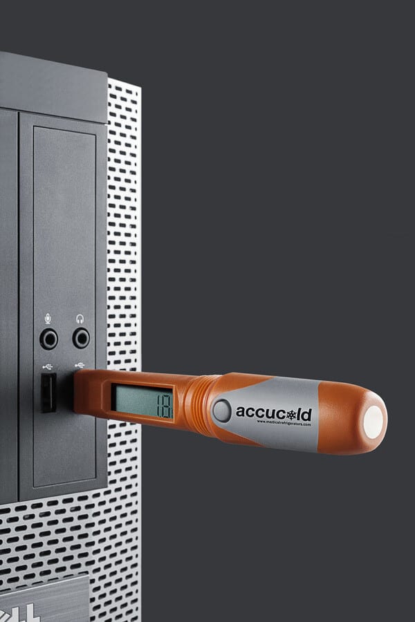 AccuCold DLSA1112P Portable Temperature Data Logger with Large ...