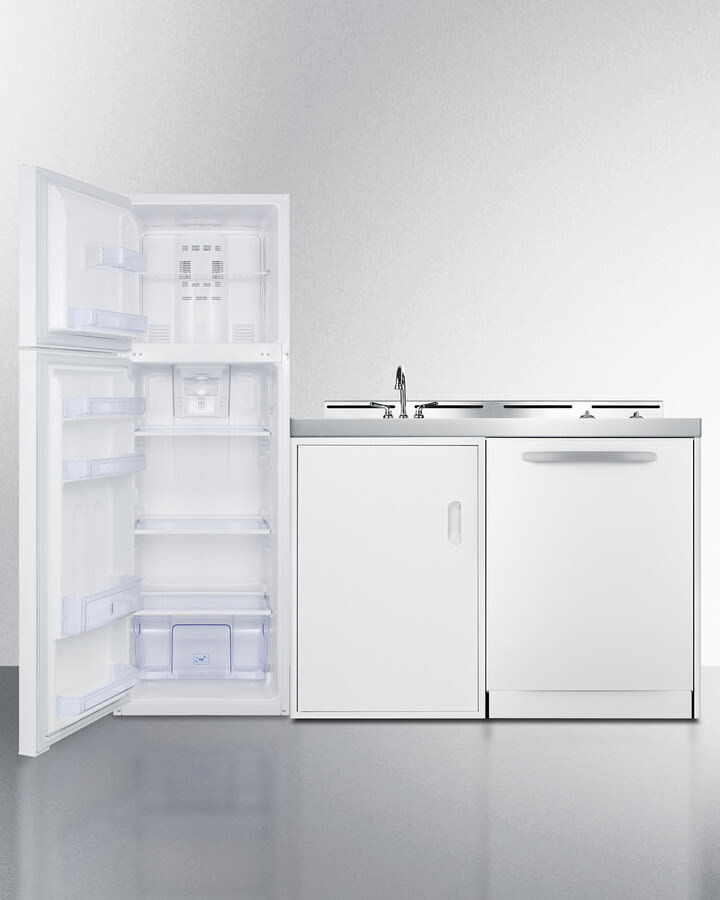 Summit ACKDW721G 72 Inch All-In-One Kitchenette with Top-Freezer ...