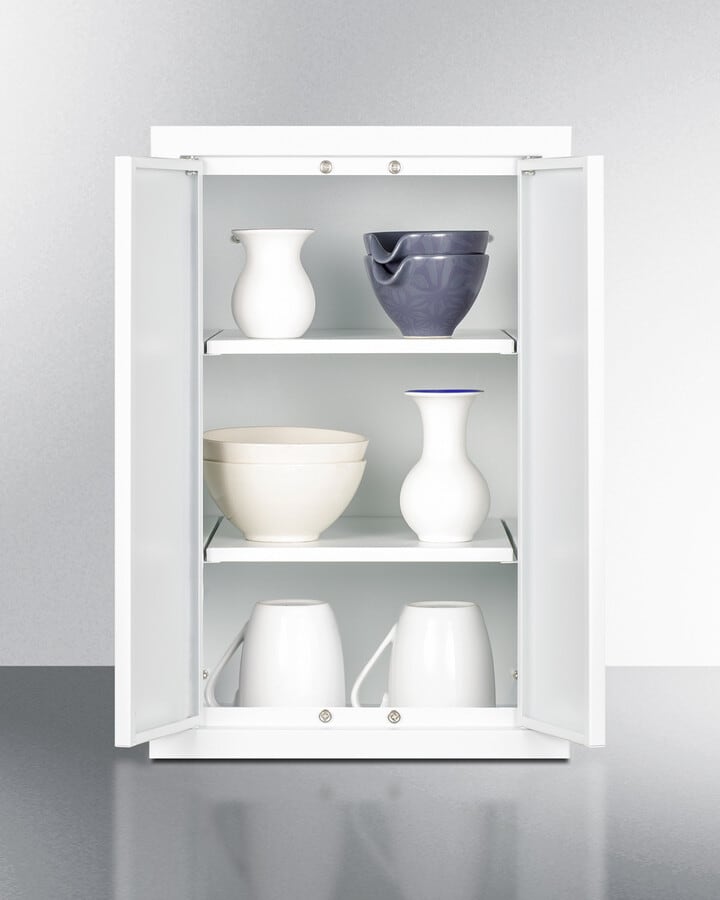 Summit CAB1218TALLWH 12 Inch Wall Cabinet with 2 Pull-Out Shelves ...