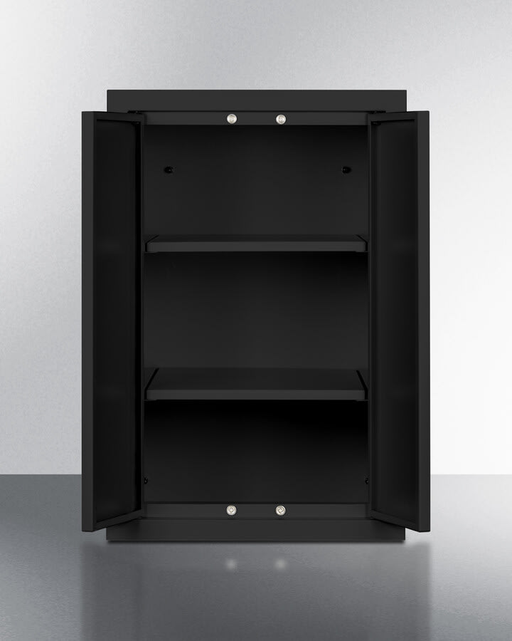 Summit CAB12TALLBLK 12 Inch Wall Cabinet with 2 Pull-Out Shelves ...