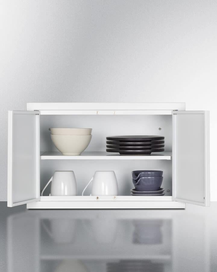 Summit CAB1812WHITE 18 Inch Wall Cabinet with 2 Pull-Out Shelves ...