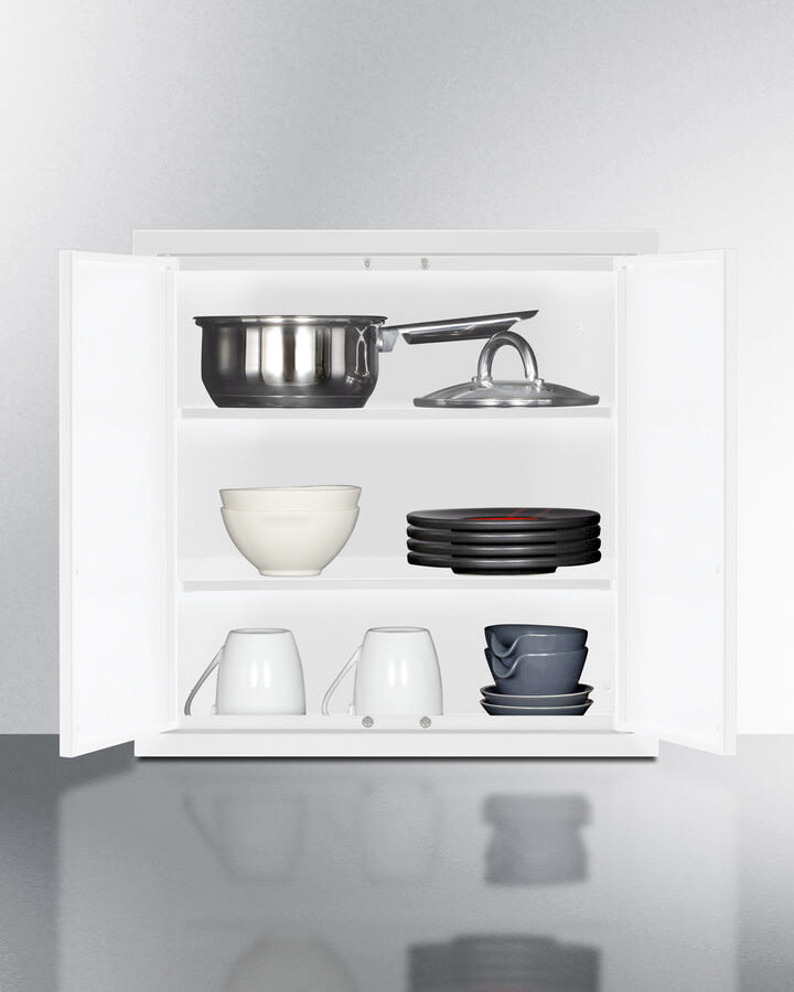 Summit CAB1818WHITE 18 Inch Wall Cabinet with 2 Pull-Out Shelves ...