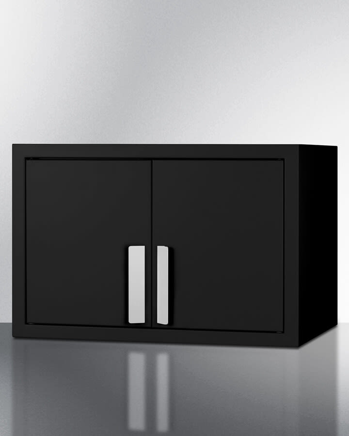 Summit CAB18SHORTBLK 18 Inch Wall Cabinet with 2 Pull-Out Shelves ...
