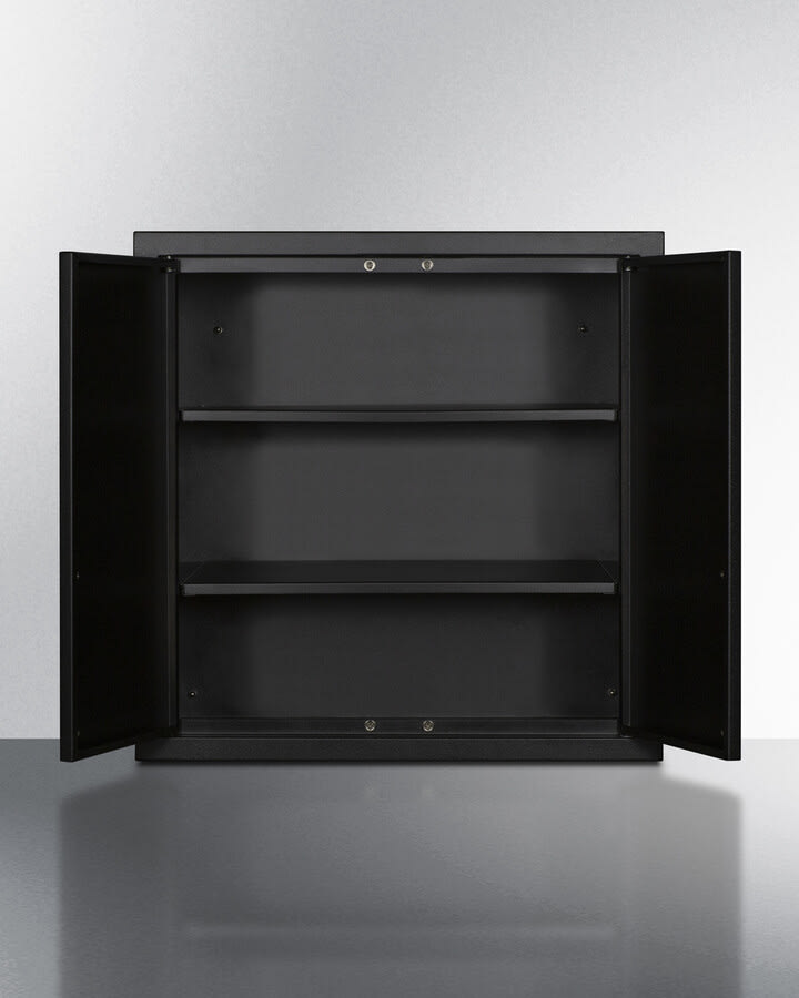 Summit CAB18TALLBLK 18 Inch Wall Cabinet with 2 Pull-Out Shelves ...