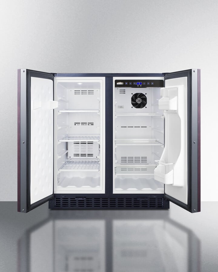 Summit FFRF3070BIF 30 Inch Side-by-Side Refrigerator with 5.4 Cu. Ft ...