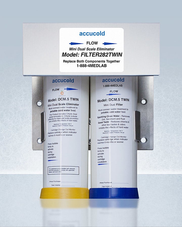 AccuCold AIWD282FLTR 17 Inch Countertop Commercial Ice and Water ...