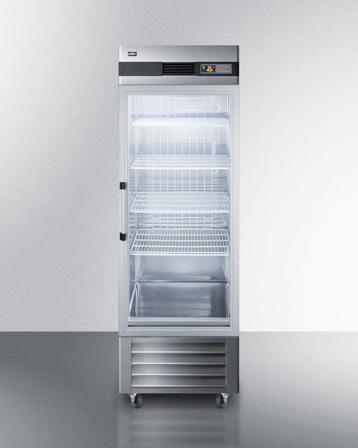 Summit SCR23SSG 28 Inch Upright Reach-In Refrigerator with 23 Cu.Ft ...