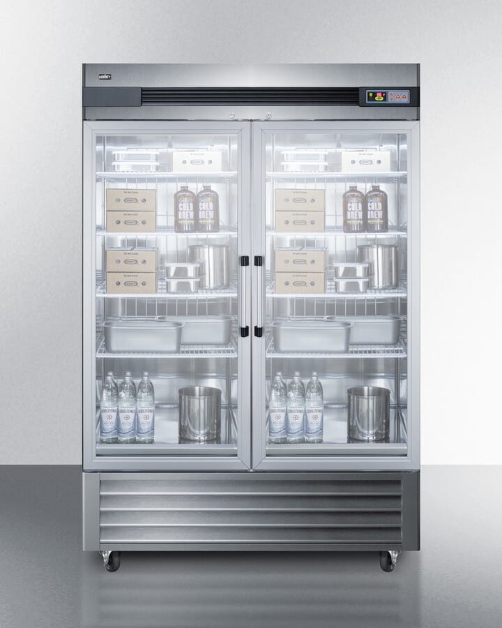 Summit SCR49SSG 56 Inch Commercial Reach-In Refrigerator with 49 Cu. Ft ...