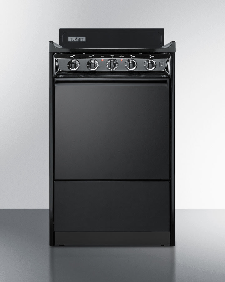 Summit TEM110C 20 Inch Freestanding Electric Range with 4 Coil Elements ...