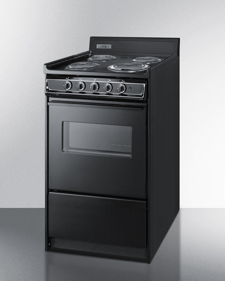 Summit TEM110CW 20 Inch Freestanding Electric Range with 4 Coil ...
