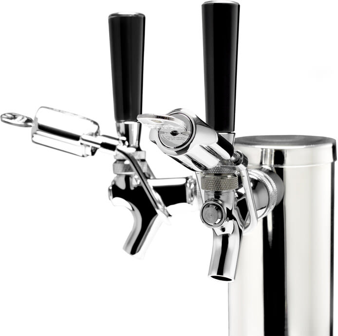 Summit BC74OSCOMTWIN 24 Inch Built-In Outdoor Beer Kegerator with 5.6 ...