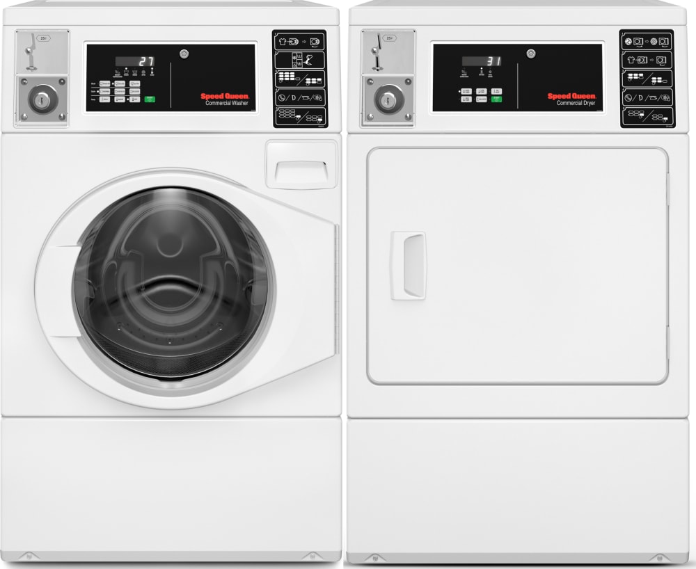 Speed Queen SPWADRGW6010 Side-by-Side Washer & Dryer Set with Front ...