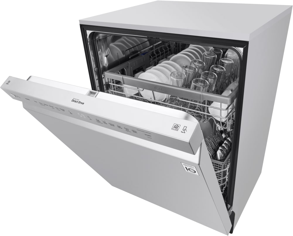 LG LDF5545ST 24 Inch Full Console Built-In Dishwasher with 15 Place ...