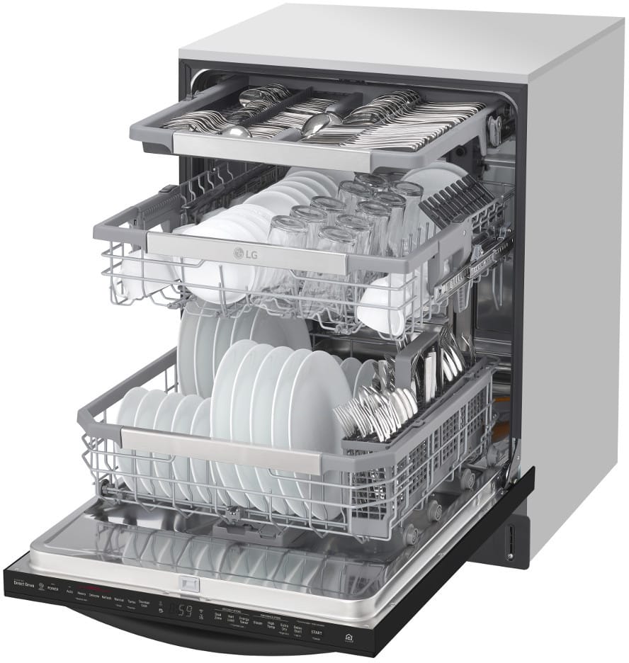 LG LDT7808BM 24 Inch Fully Integrated Smart Dishwasher 15 Place ...