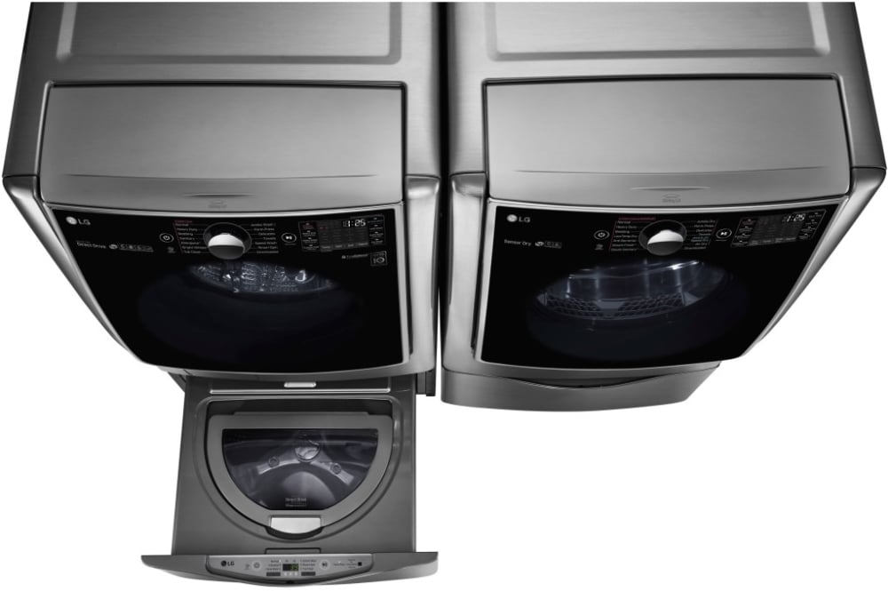 LG LGWADRETUR3G Side-by-Side on SideKick Pedestals Washer & Dryer Set ...