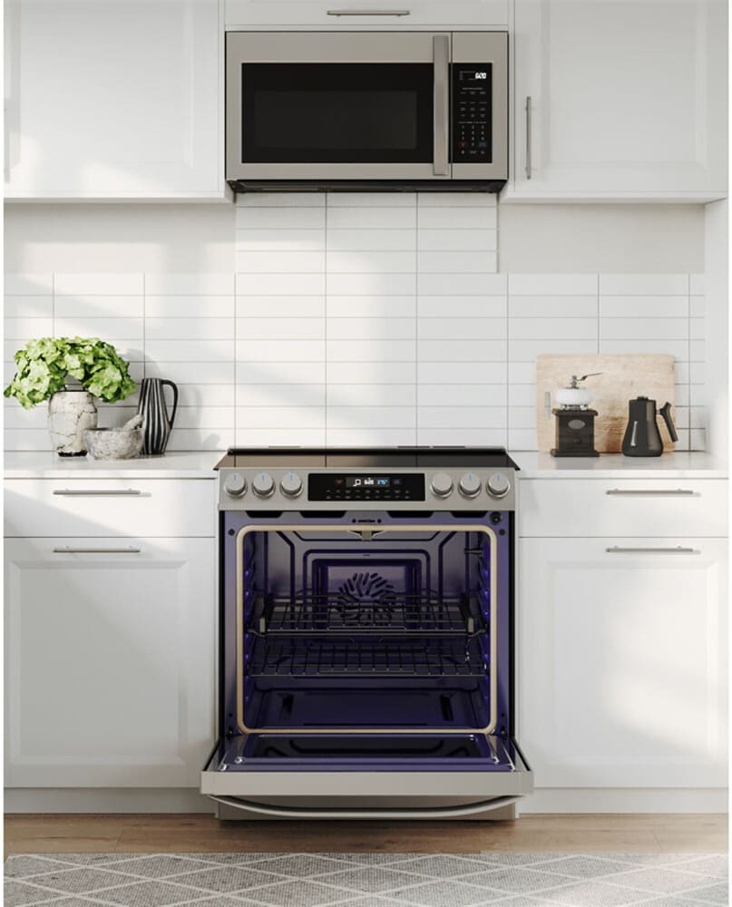 Midea MES30S4AST 30 Inch Slide-In Electric Smart Range with 5 Elements ...