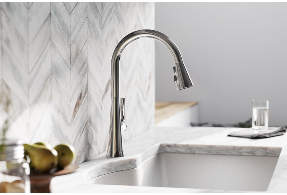 Elkay LKHA1041CR Single Hole Kitchen Faucet with Pull-Down Spray and ...