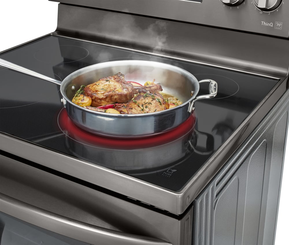 LG LREL6323D 30 Inch Electric Smart Range with 5 Radiant Elements, 6.3 ...