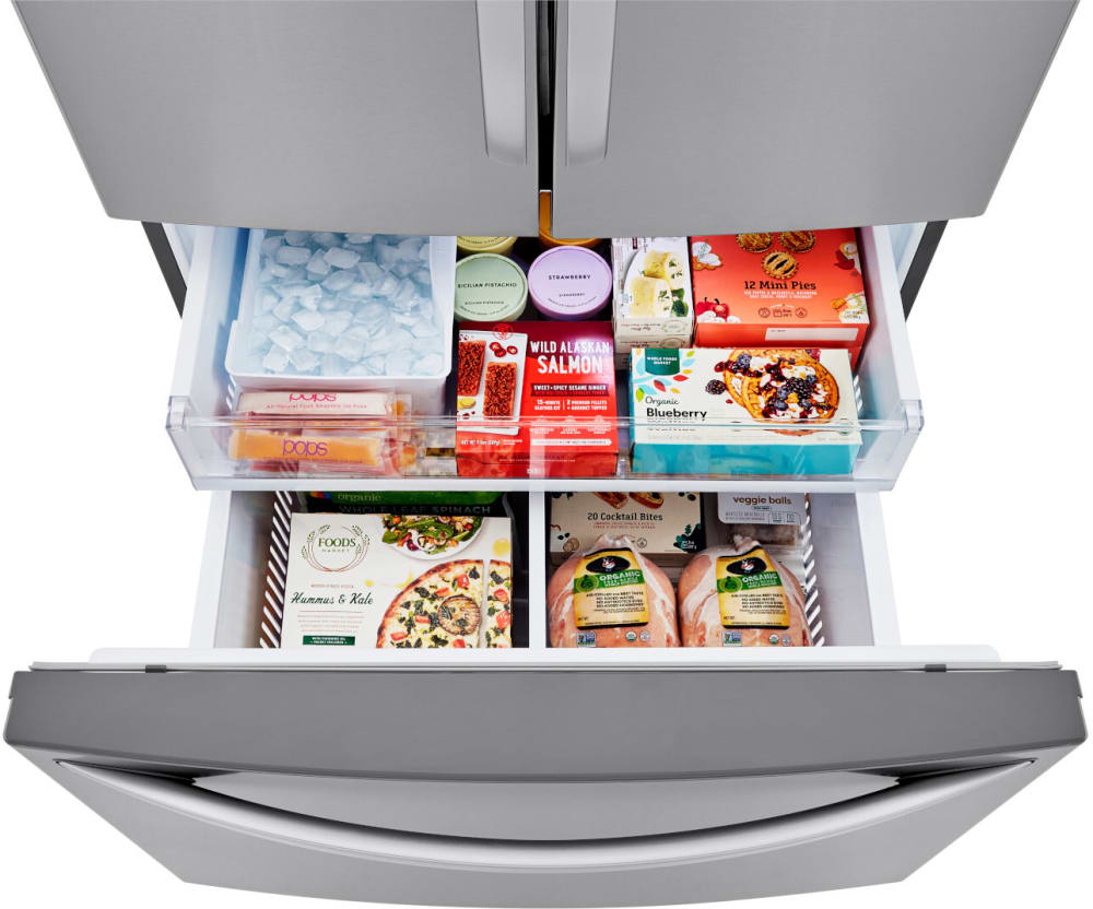 LG LRFCC23D6S 36 Inch Smart Counter-Depth French Door Refrigerator with ...