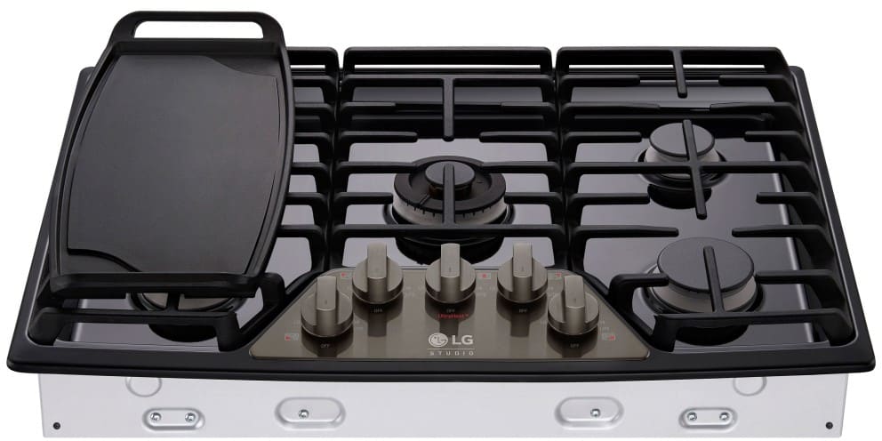 LG LSCG307BD 30 Inch Gas Cooktop with 5 Sealed Burners, Griddle ...