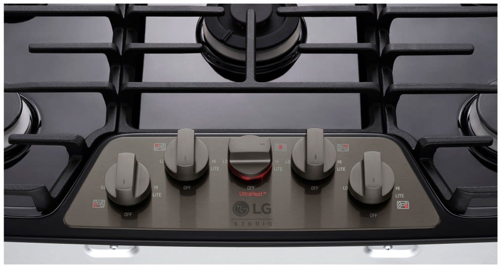 LG LSCG367BD 36 Inch Gas Cooktop with UltraHeat Burner, Simmer Burner ...