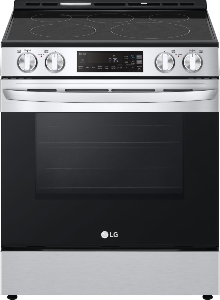 LG LSEL6331F 30 Inch Slide-In Electric Smart Range with 5 Radiant ...