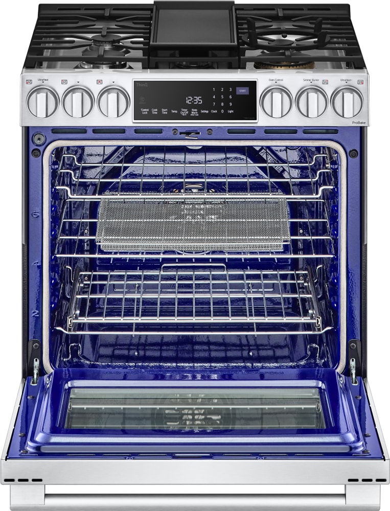 LG LSGS6338F 30 Inch Slide-In Gas Smart Range with 5 Sealed Burners, 6. ...