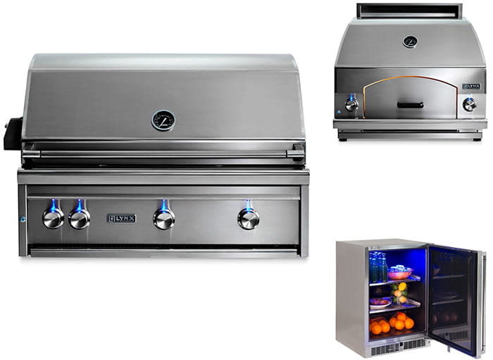 Lynx LSOP07 36 Inch Grill Outdoor Package w/ Outdoor Oven, Liquid Propane