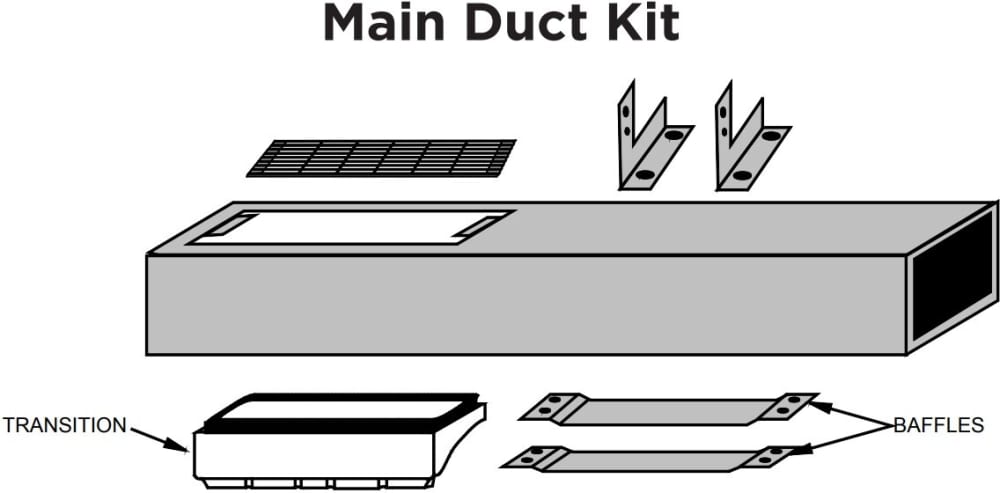 Amana MDK01QW Main Duct and Transition Kit For J & K Series PTAC Units