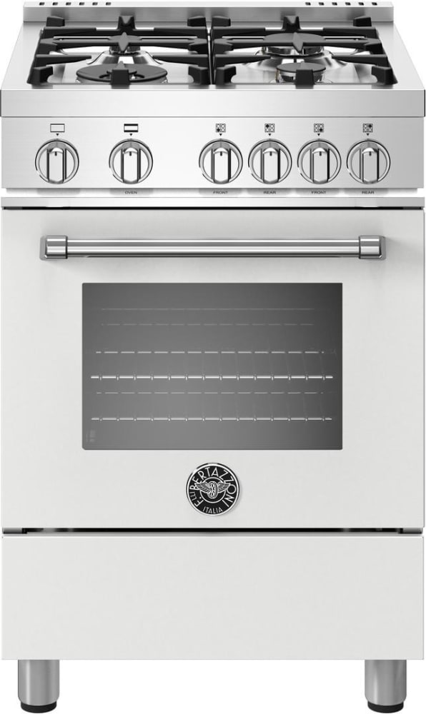 Bertazzoni MAST244GASBIE 24 Inch Freestanding Gas Range with 4 Sealed ...