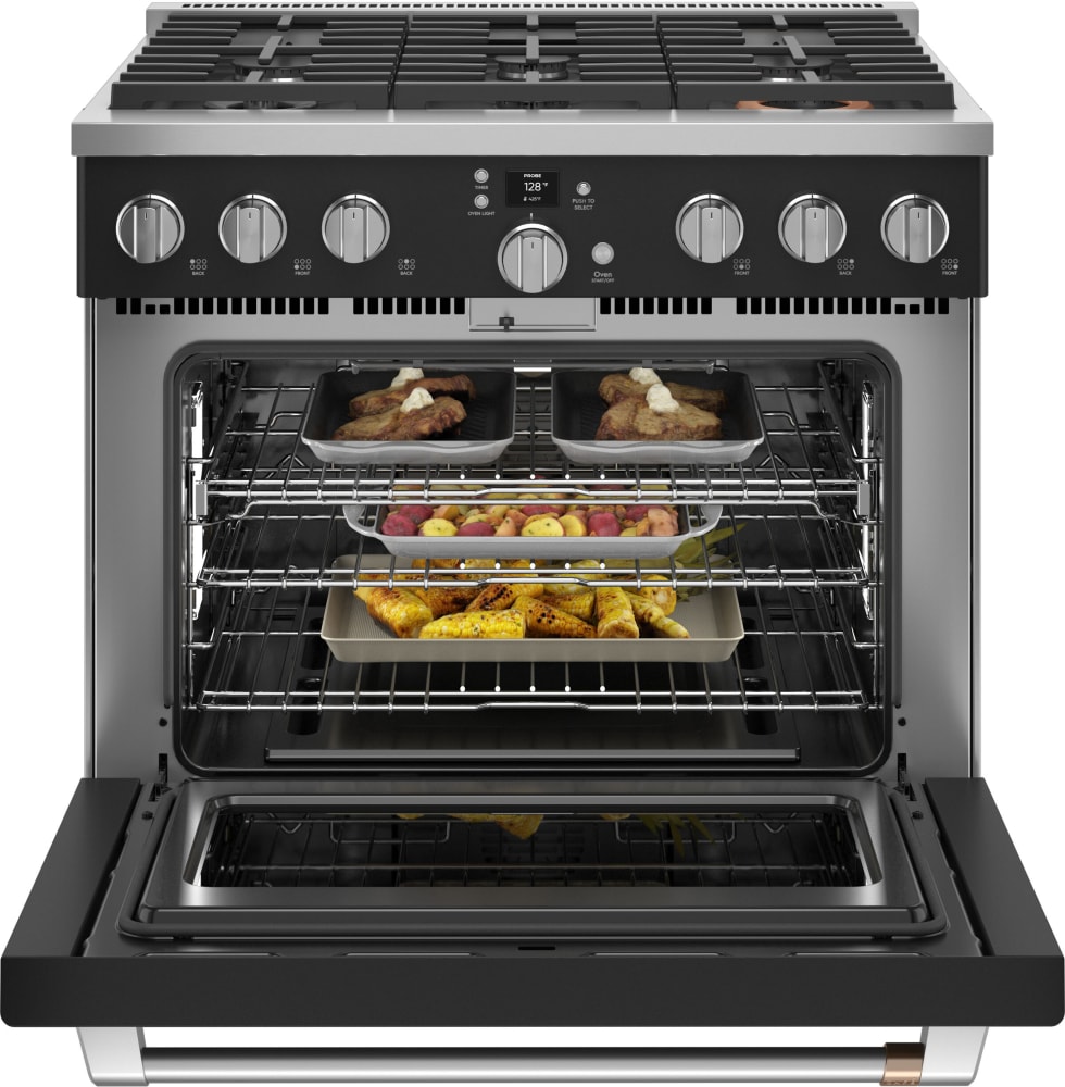 Cafe CGY366P3TD1 36 Inch Smart Professional Gas Range with 6 Sealed ...