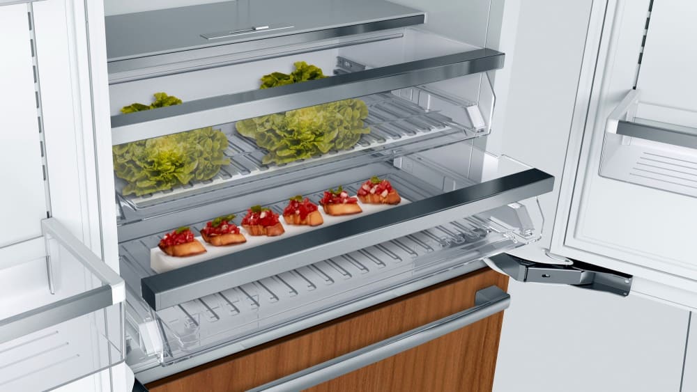 Bosch B36IT900NP 36 Inch Built In Panel Ready French Door Refrigerator with Home Connect All LED Lighting Dual Evaporators Optiflex Hinge Energy Star Qualified and 19.4 cu. ft. Capacity