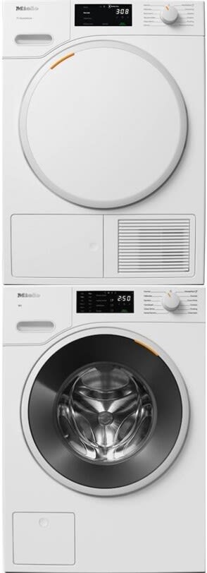 Miele MIWADREWCS1602 Stacked Washer & Dryer Set with Front Load Washer ...