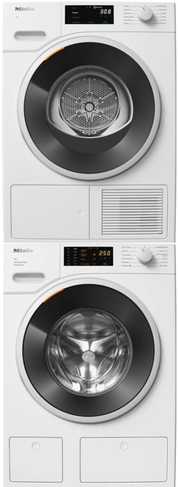 Miele MIWADRECS1601 Stacked Washer & Dryer Set with Front Load Washer ...