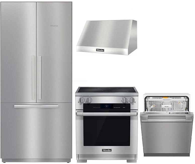 Miele MIRERADWMW2005 4 Piece Kitchen Appliances Package with French ...