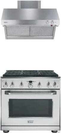 Monogram MORARH108 2 Piece Kitchen Appliances Package with Gas Range in ...